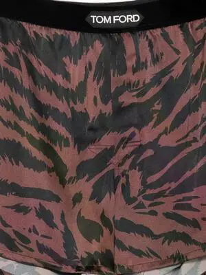 TOM FORD Tiger-print Boxer - Brown