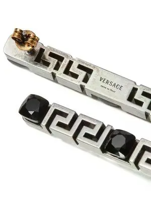 Versace Greca Crystal-embellished Drop Earrings