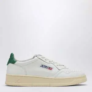 AUTRY Green Medalist Low Top Leather Sneakers - White