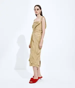 Bottega Veneta Washed Silk Taffeta Dress