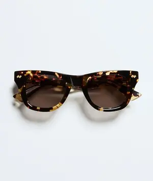 Bottega Veneta Dizzy Squared Sunglasses - Havana/brown