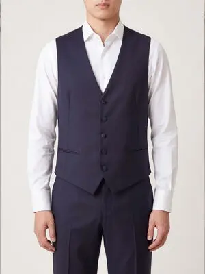 Tagliatore Wool Waistcoat - Black
