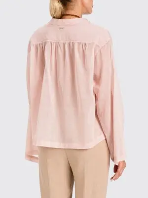 TWINSET Long Sleeve Cotton Muslin Shirt