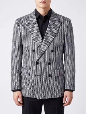 TOM FORD Double Breasted Blazer - Black