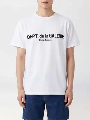 GALLERY DEPT. Logo Print Cotton T-shirt With Dropped Shoulders - White