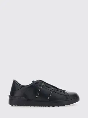 Valentino Garavani Rockstud Untitled Calf Leather Sneakers - Black