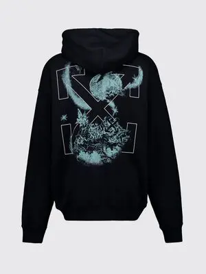 Off-White Relaxed Fit Cotton Hoodie With Arrow Logo