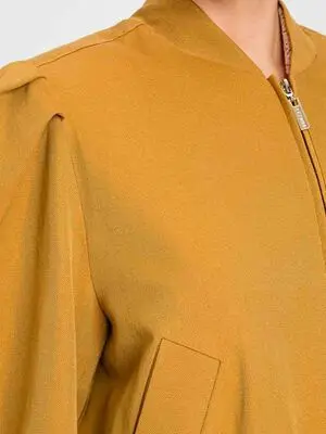 TWINSET Bomber Jacket With Puffed Sleeves
