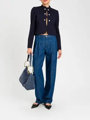 TWINSET Cropped Jacket With Button Detail