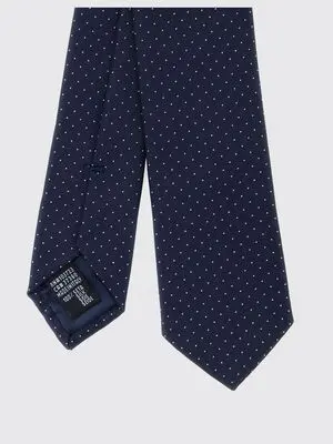 Emporio Armani Pure Silk Polka Dot Neck Tie - Blue