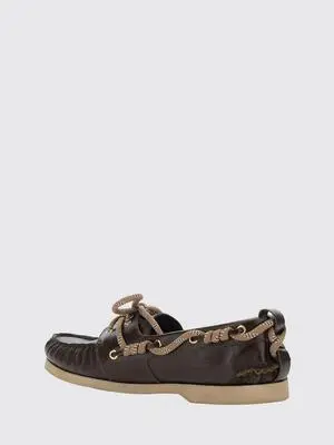GOLDEN GOOSE Vintage Style Calfskin Boat Shoes