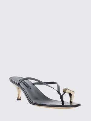 Casadei Embellished Calfskin Thong Sandals With Stiletto Heel