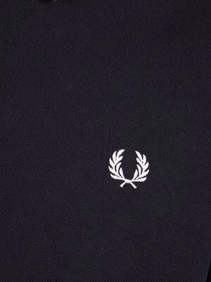 Fred Perry Cotton Polo Shirt With Contrast Tipping And Embroidered Logo - Blue