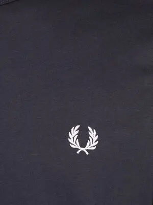 Fred Perry Slim Fit Cotton Crew Neck T-shirt With Embroidered Logo - Blue