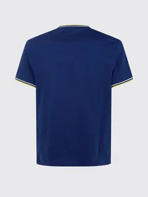 Fred Perry Slim Fit Cotton T-shirt With Contrast Trims And Embroidered Logo