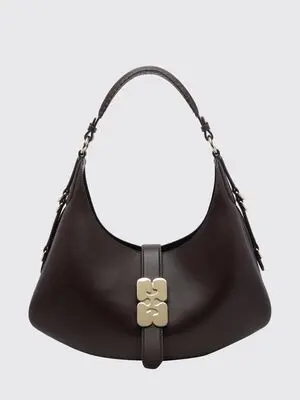 GANNI Shoulder Bag With Gold Tone Hardware - Brown