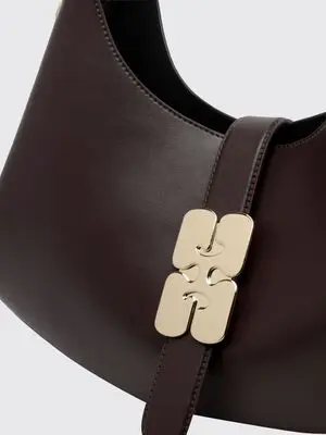 GANNI Shoulder Bag With Gold Tone Hardware - Brown