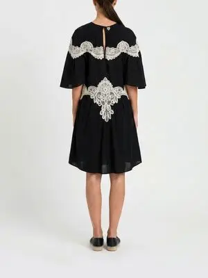 TWINSET U & B Embellished V-neck Midi Dress