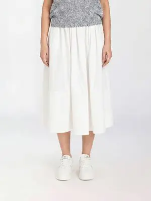 TWINSET U & B Cotton Midi Skirt - White