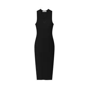 Fear Of God Rib Knit Fitted Long Tank Dress - Black