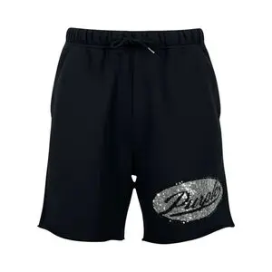 PURPLE BRAND Heavyweight Fleece Raw Hem Short - Black