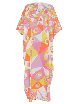 Emilio Pucci Long Caftan Iride Print - Multi