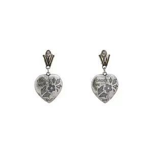 Marni Heart Earrings 'vintage Palladium