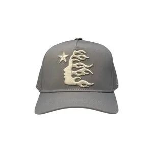HELLSTAR Face & Flame" Logo Cap - Grey