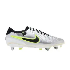 Nike Tiempo Legend 10 Elite Sg Mad Voltage Pack Athletic Cleats - Silver