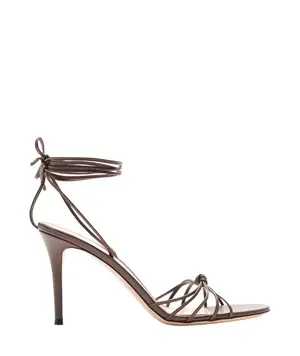 GIANVITO ROSSI Gwyneth Leather High Heel Sandals - Brown