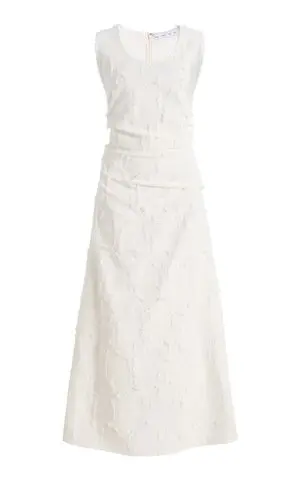 Proenza Schouler White Label Violeta Jacquard Cotton Maxi Dress - White
