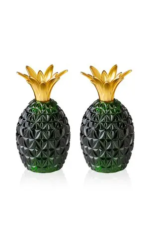 MARIO LUCA GIUSTI Caterina & Vittoria Acrylic Salt And Pepper Set - Green