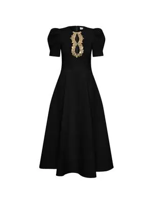 Rebecca Vallance Alexandrite Midi Dress - Black