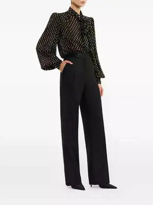 Rebecca Vallance Hasina Metallic Jacquard Blouse