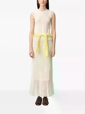 Claudie Pierlot Knitted Maxi Skirt - Neutrals