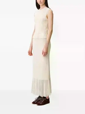 Claudie Pierlot Knitted Maxi Skirt - Neutrals