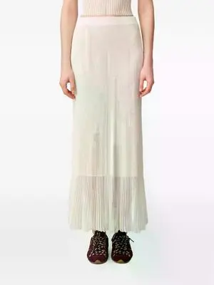 Claudie Pierlot Knitted Maxi Skirt - Neutrals