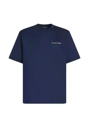 Dolce & Gabbana Logo Cotton T-shirt - Blue
