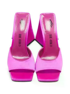 Attico Devon Satin Heeled Sandals