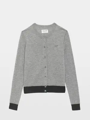 Zadig&Voltaire Missya Cashmere Cardigan - Medium Grey