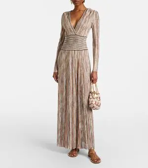 Missoni Mini Lame Clutch With Leather Details