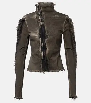 Rick Owens Distressed Denim Jacket