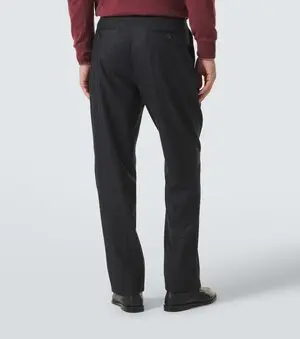 Brunello Cucinelli Virgin Wool Flannel Slim Pants