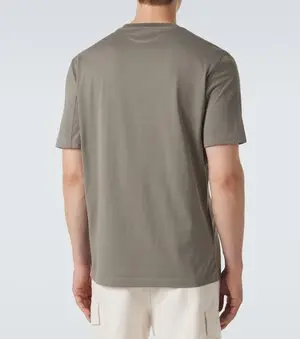 Brunello Cucinelli Logo Cotton Jersey T-shirt - Green