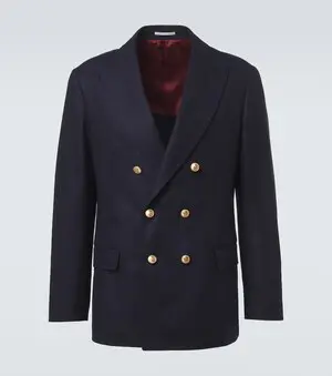 Brunello Cucinelli Double-breasted Virgin Wool Blazer