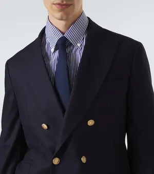 Brunello Cucinelli Double-breasted Virgin Wool Blazer