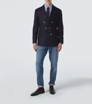Brunello Cucinelli Double-breasted Virgin Wool Blazer