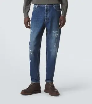 Brunello Cucinelli Mid-rise Straight Leg Jeans - Blue