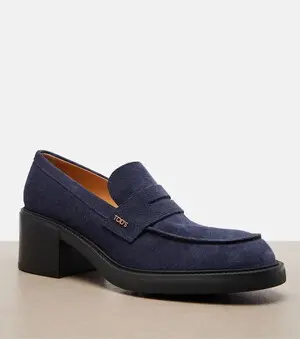 TOD'S Suede Loafer Pumps