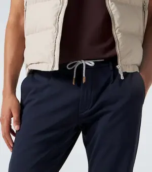 Eleventy Cotton-blend Slim Pants